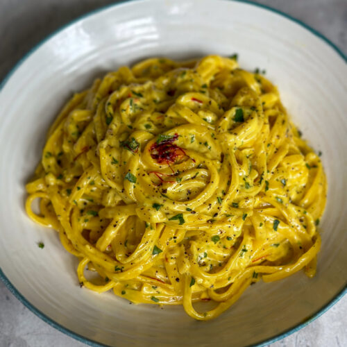 Easy and Creamy Homemade Saffron Pasta Recipe - Maja's Recipes