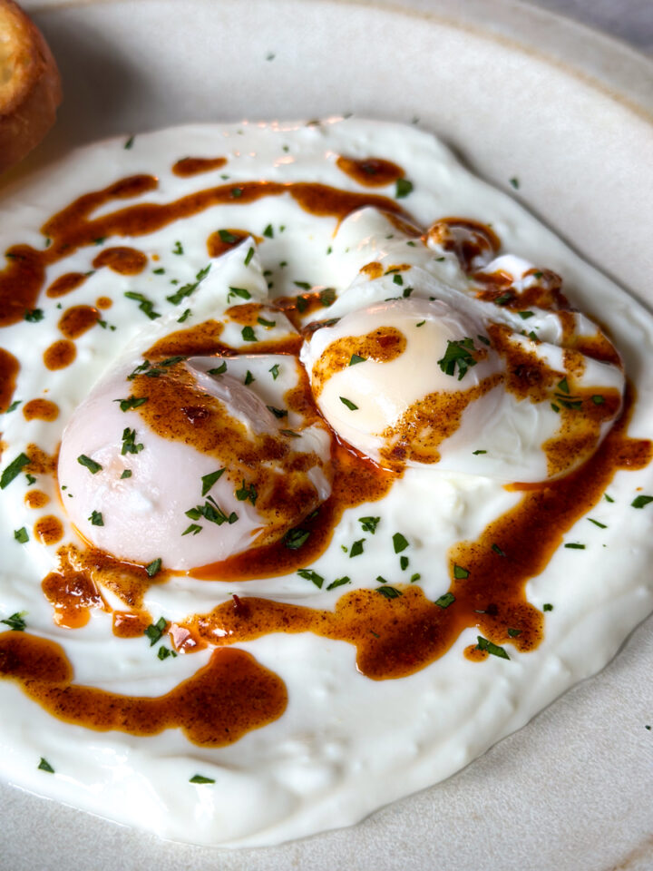 Easy Homemade Turkish Eggs Recipe (with yogurt) - Maja's Recipes