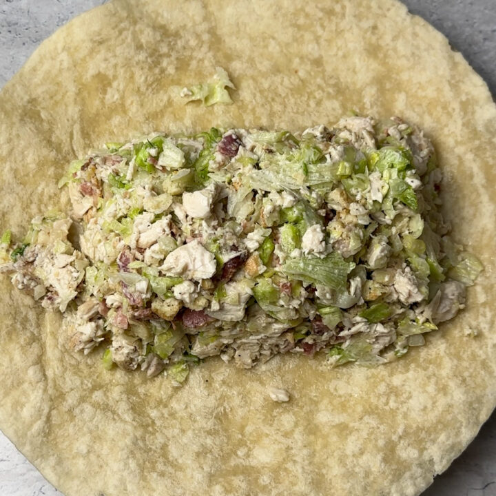 Chopped Chicken Caesar Salad Wrap - Maja's Recipes