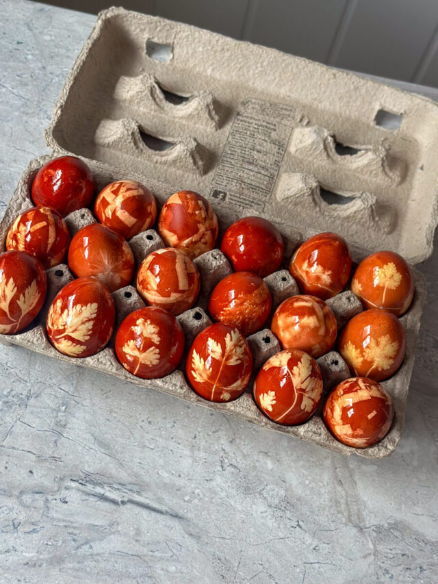 Dyeing Easter Eggs with Onion Skins (Natural Recipe) - Maja's Recipes